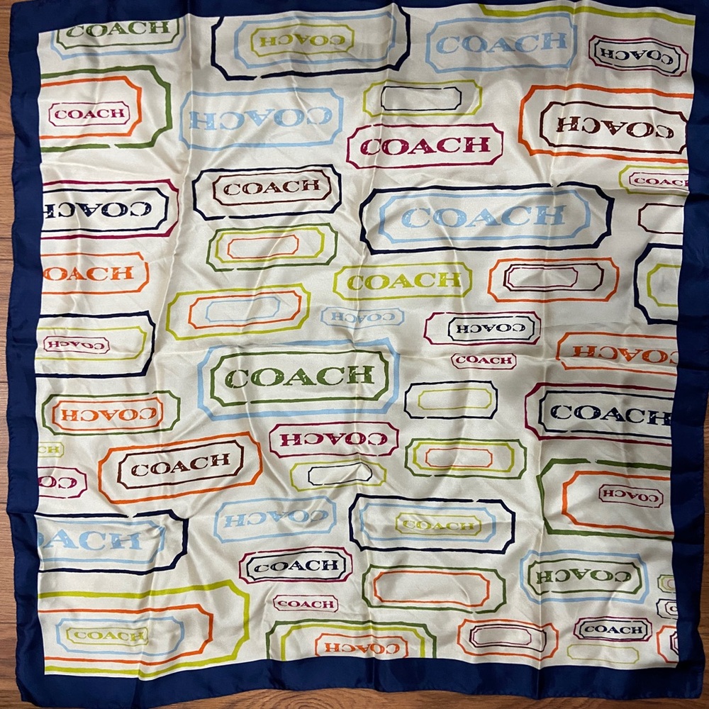 Coach Silk Square Scarf - Gem